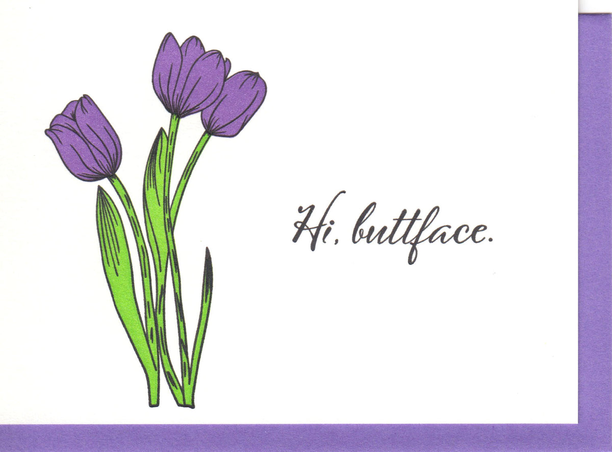 Buttface Flower Greeting Card – LadyPilotLetterpress
